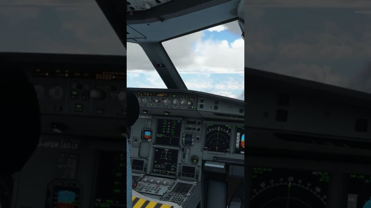 INCREDIBLE Airbus A320 Cloud Surfing Timelapse in Cockpit #flightsim # ...