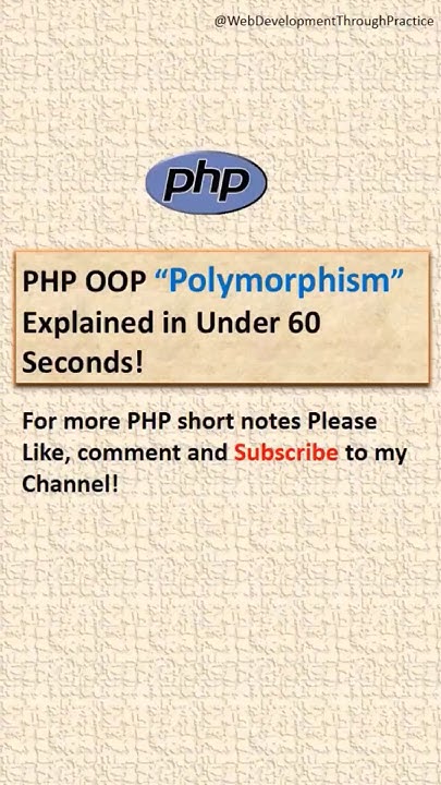 Polymorphism in PHP OOP Explained with Examples. #php #oopsconcept #oop #phpcode #webdevelopment ...