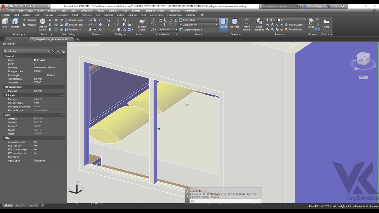 LAMINA 06 AUTOCAD 3D PRODUCCION DIGITAL 2 ARQUITECTURA UNISON - YouTube