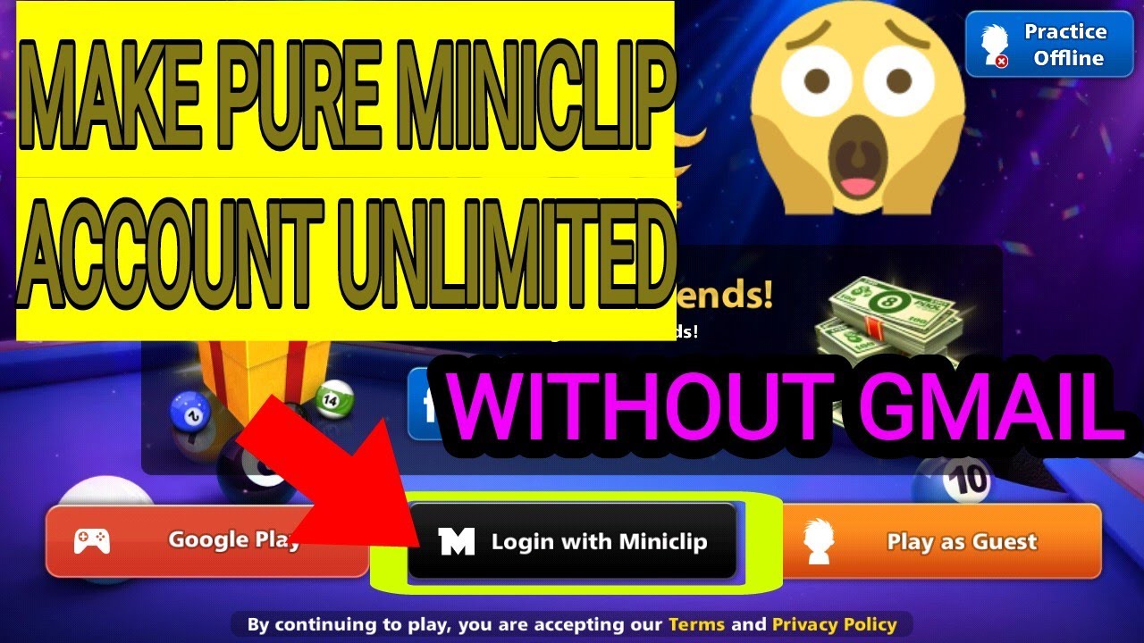 How to create pure miniclip account without gmail. Live proof. 8 ball ...