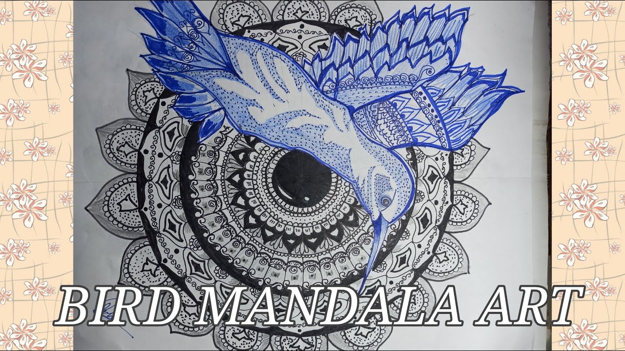 How to Draw MANDALA ART for Beginner | step by step | bird mandala art ...