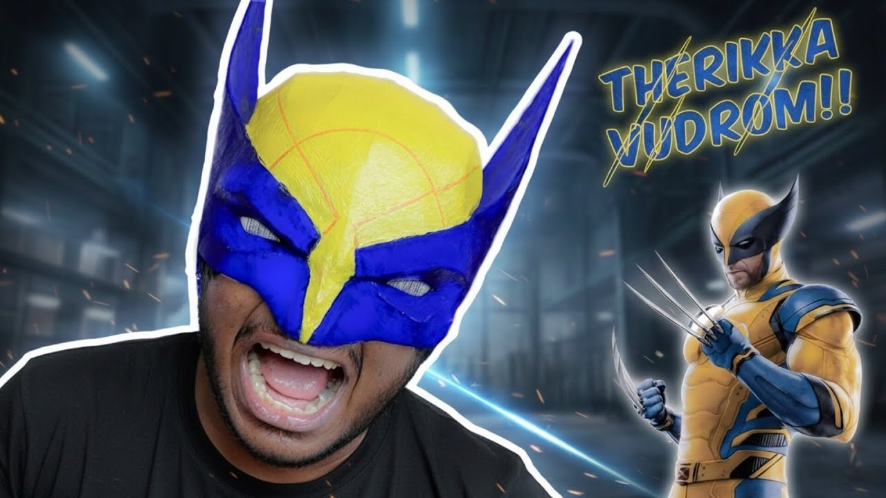 How to make Wolverine Mask DIY!! Cardboard mask 🔥 Deadpool & Wolverine ...