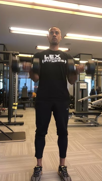 Standing Dumbbell Bicep Curls - YouTube