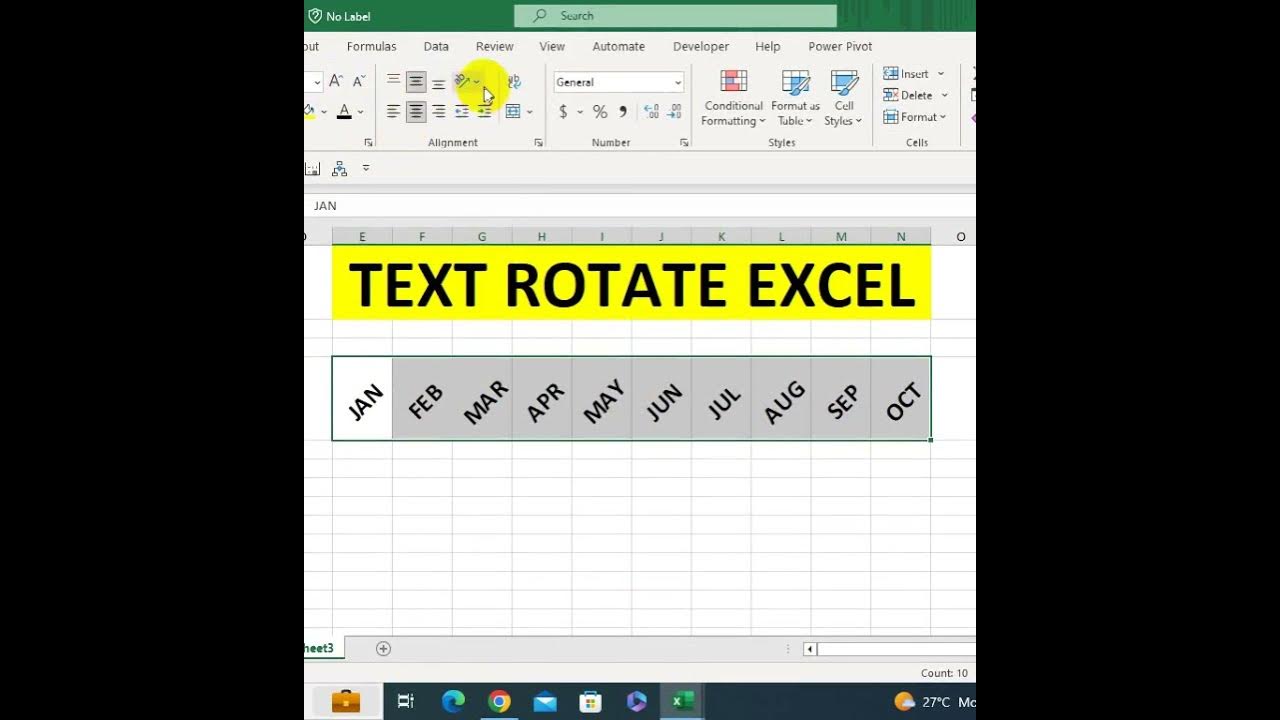 How To Rotate Text In Excel Cell 283 Excel Microsoftexcel Advanceexcel Mexcel