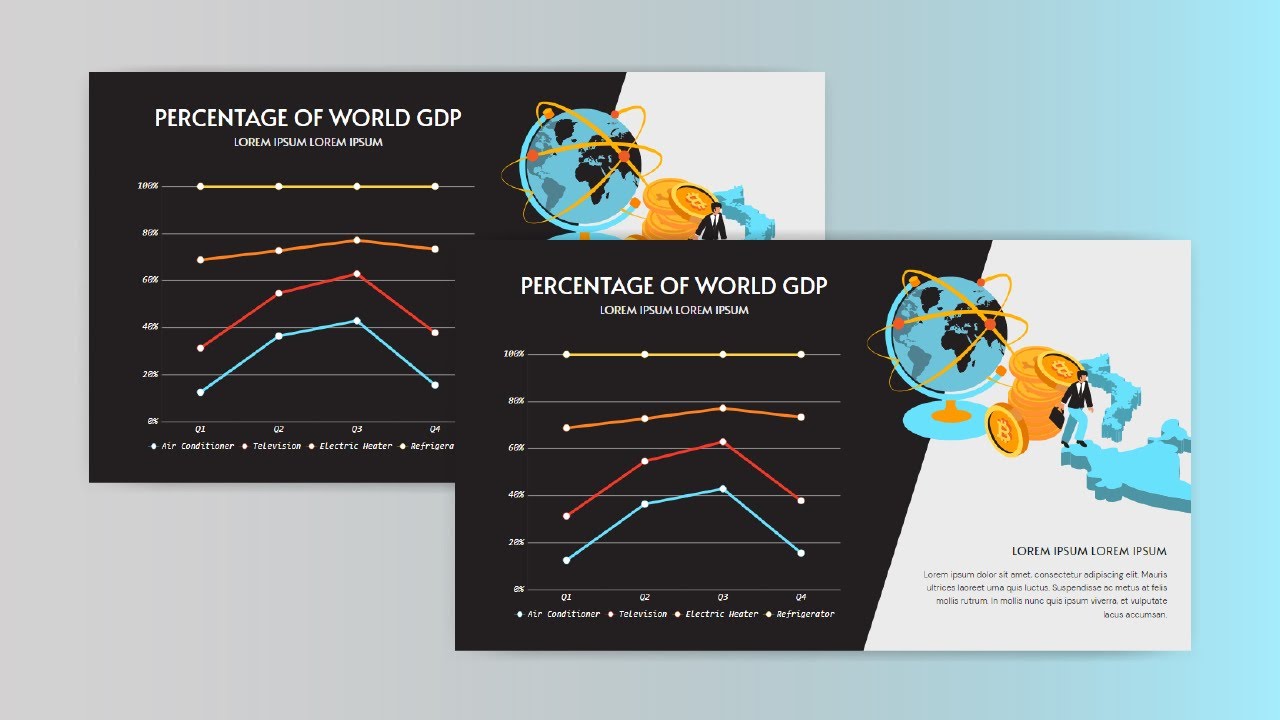 How to Visualize World GDP with Online 100% Stacked Line Chart - YouTube