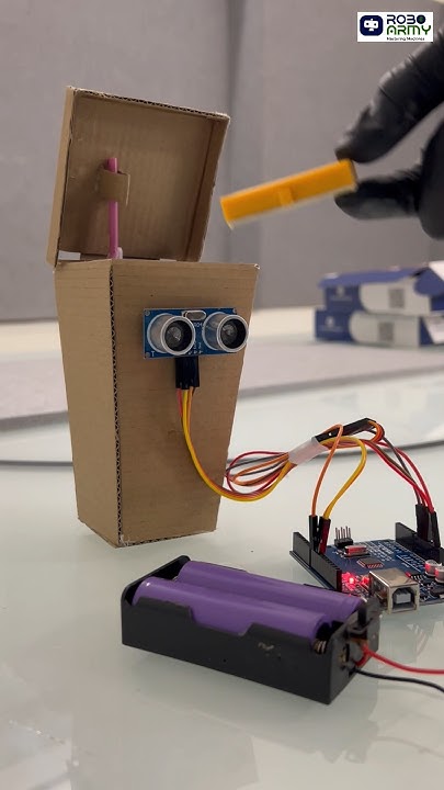 DIY Smart Dustbin using Ultrasonic Sensor and Arduino #roboarmy # ...