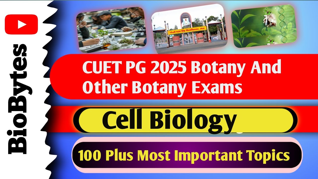 cell biology for cuet pg #cuet #botany #zoology #lifescience - YouTube