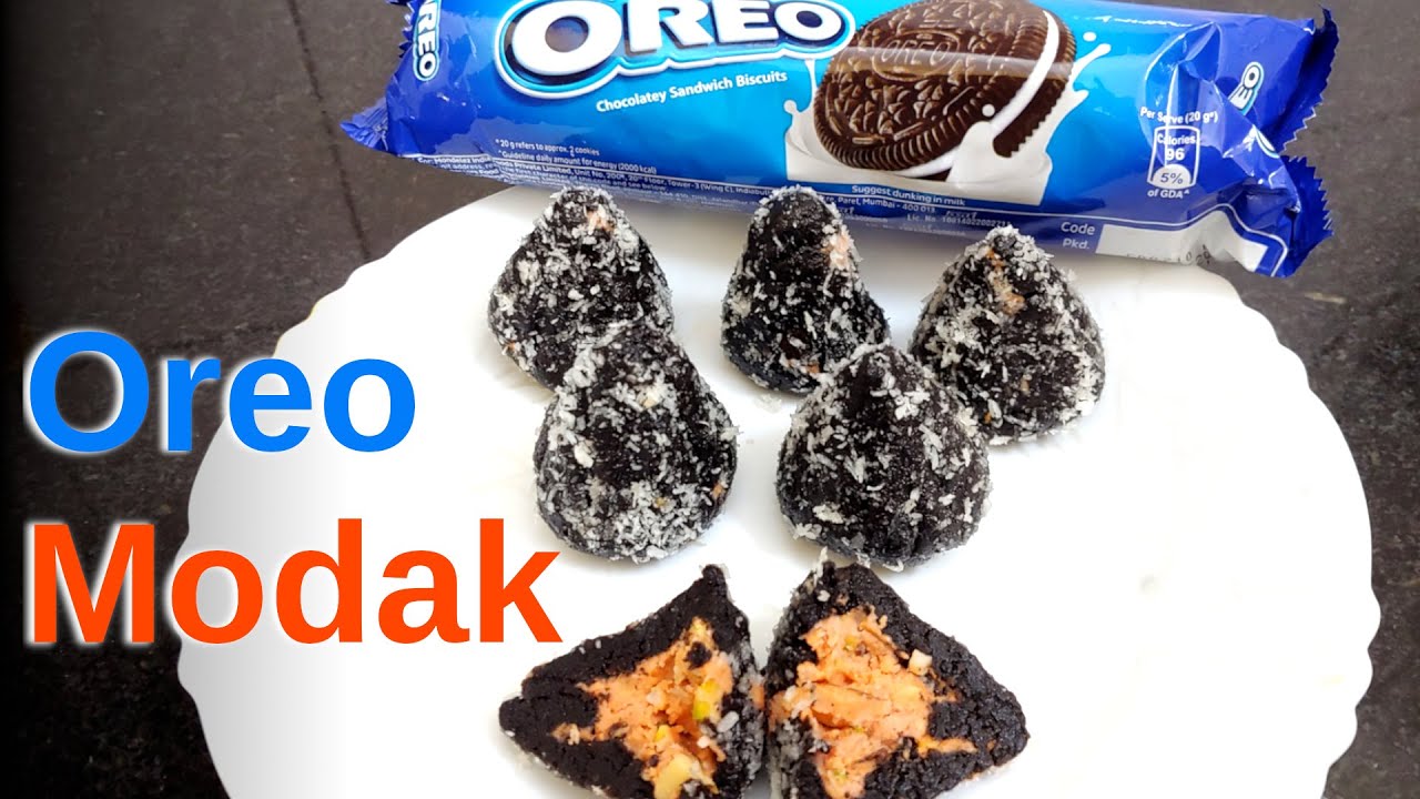 Special Oreo Biscuit Modak Recipe in 5 minutes | ओरियो बिस्कुट से बनाये ...