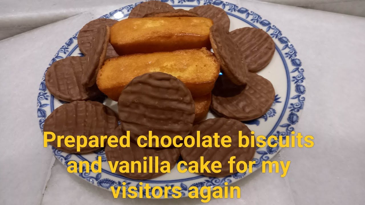 Preparing chocolate biscuits& vanilla mini cake for my Turkish visitors ...