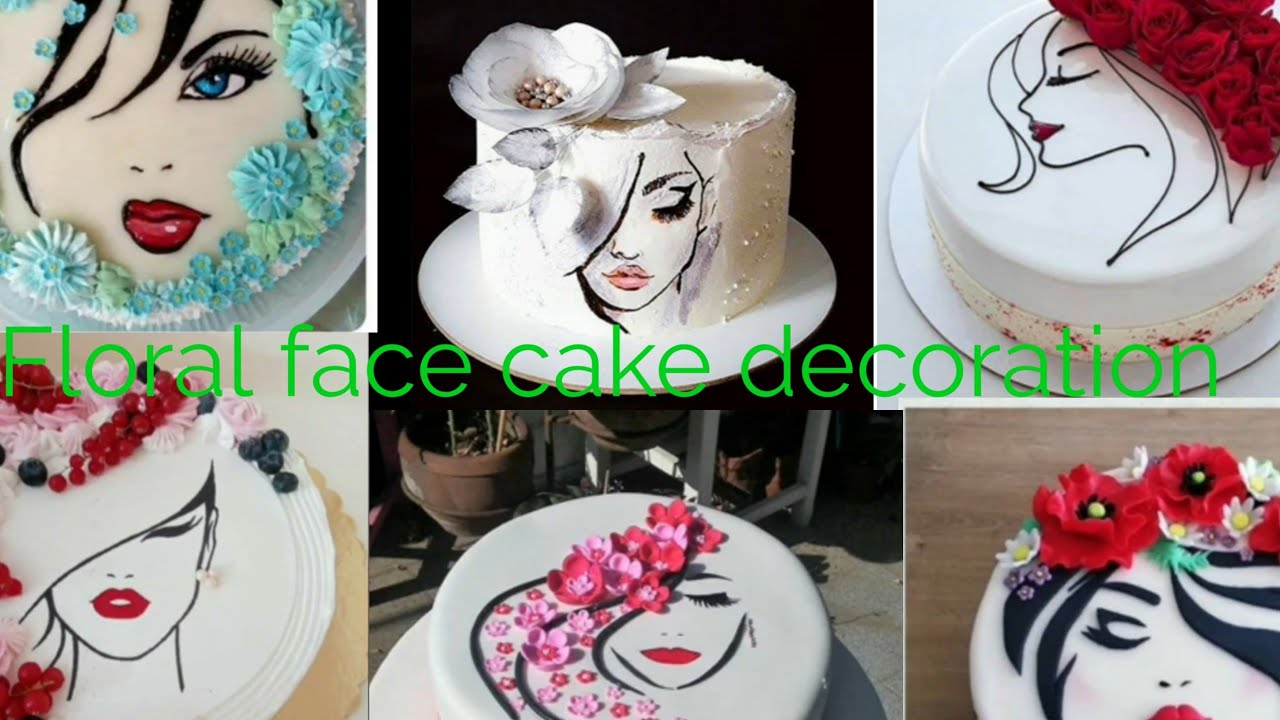 Floral face cake decoration... /amezing cake design/#cake#@Ayesha's ...