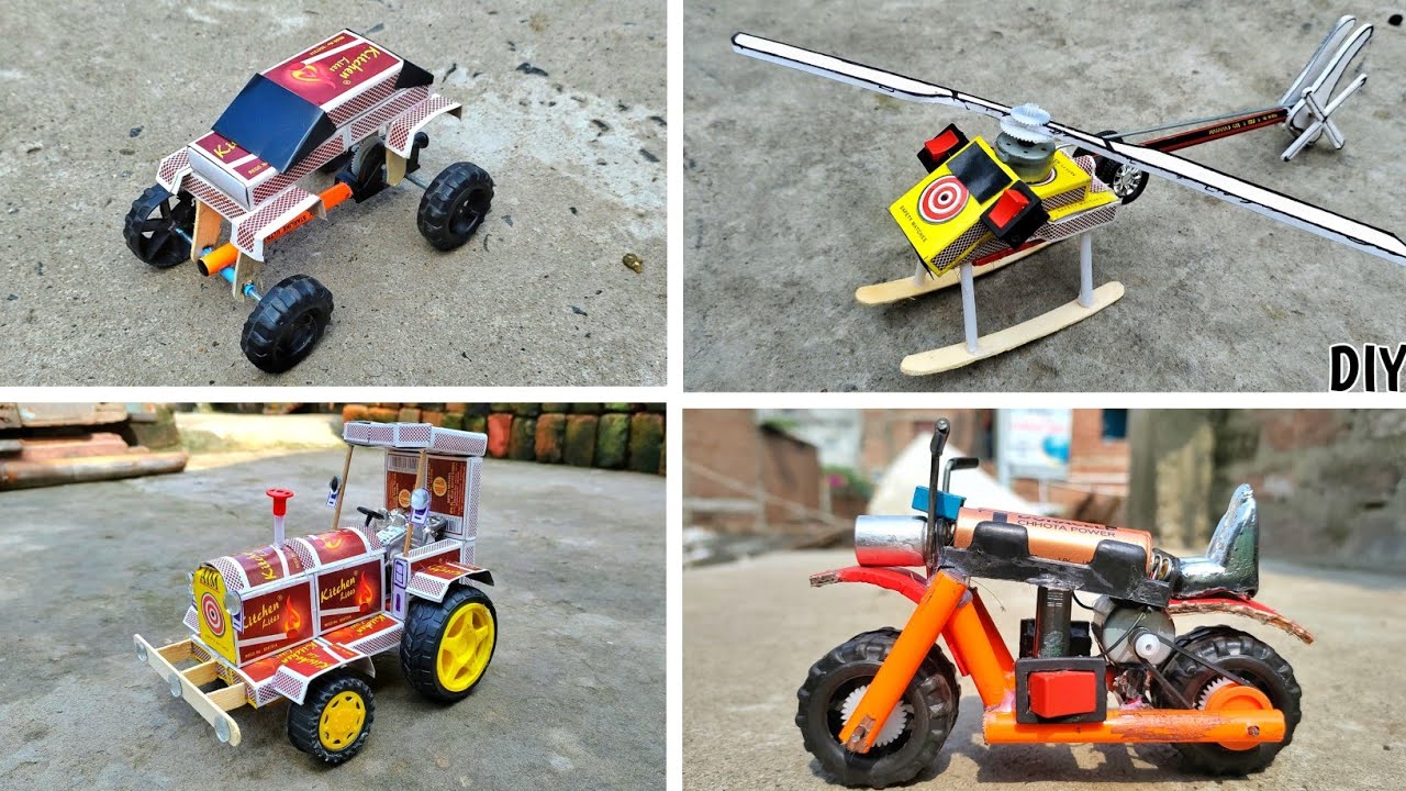 4 Amazing DIY TOYs | Awesome Invention with DC Motor Homemade Toys ...
