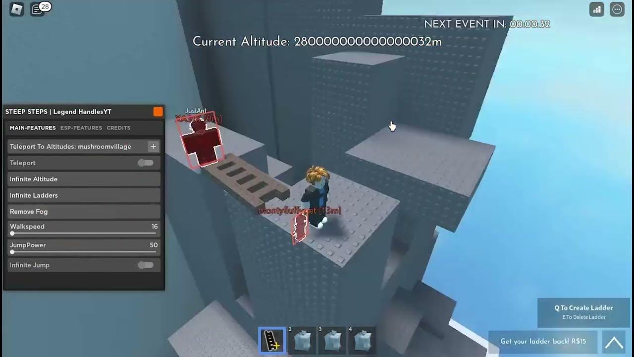 Steep Steps OP script PASTEBIN 2023 [Teleport, infinite Ladder, Get ladder, ESP ]+ MORE - YouTube