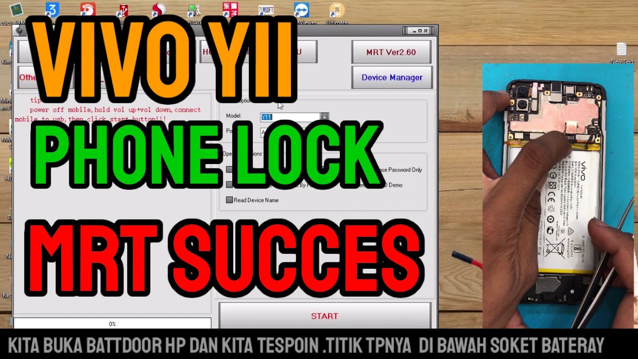 VIVO Y11 PD1930 QUALCOM LOCK REMOVE BY MRT DONGLE - YouTube