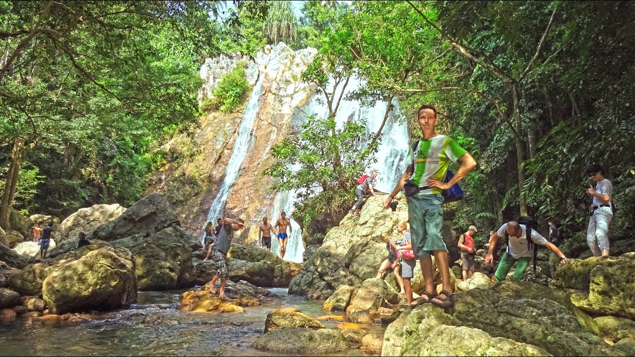 Thailand Koh Samui waterfall Na Muang & elephants 2015 tourism, safari ...