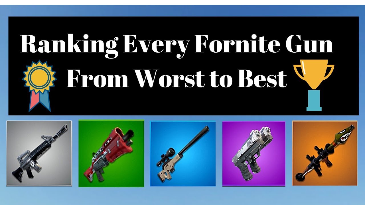 Ranking every fortnite gun from worst to best!!?! - YouTube