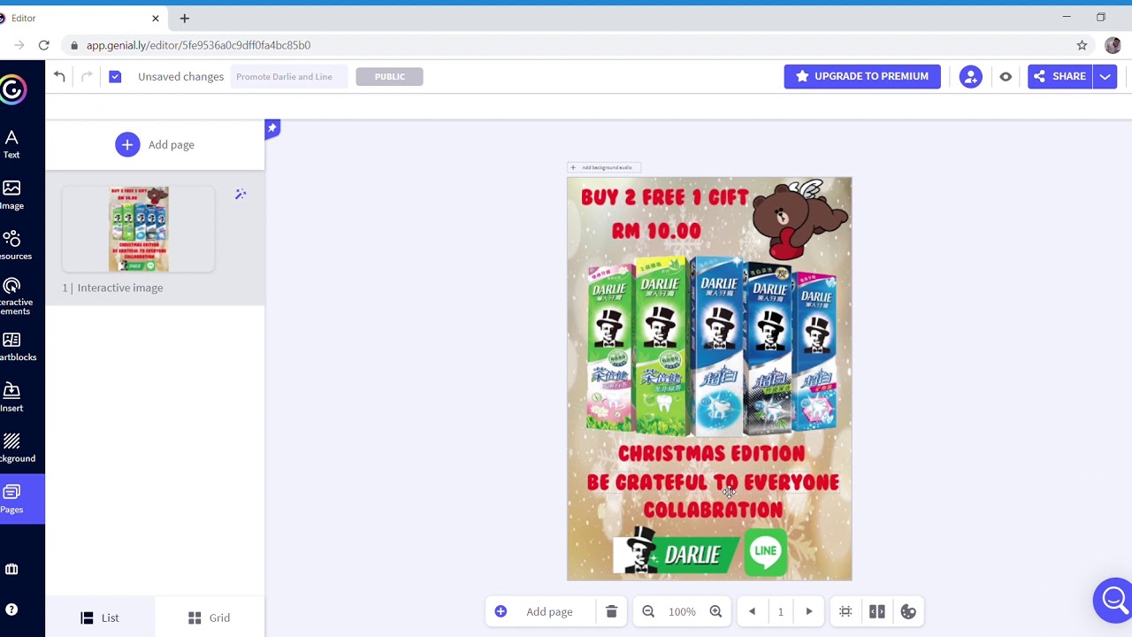 Step by Step Doing Interactive Poster (Promote Darlie & Line App) - YouTube