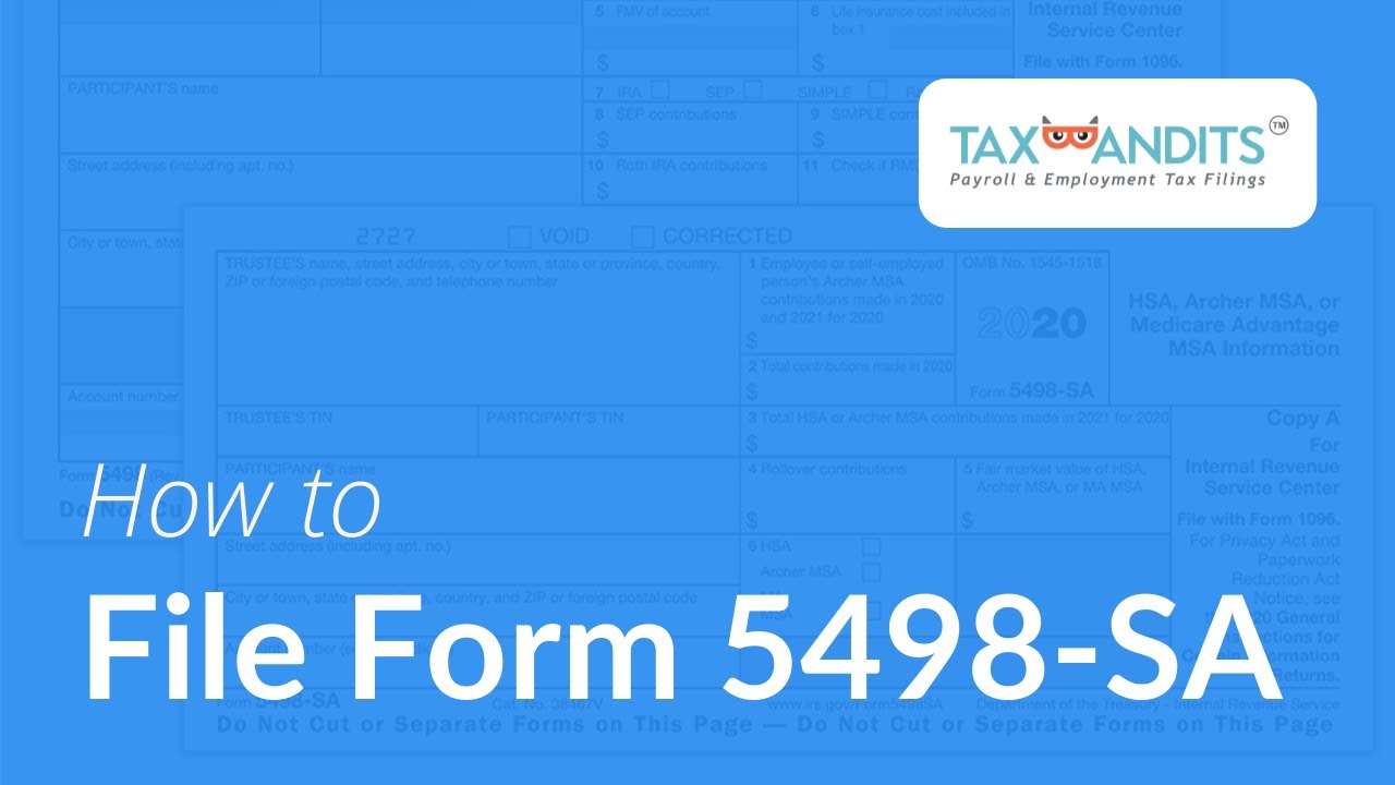 Here s How To File Form 5498 SA YouTube