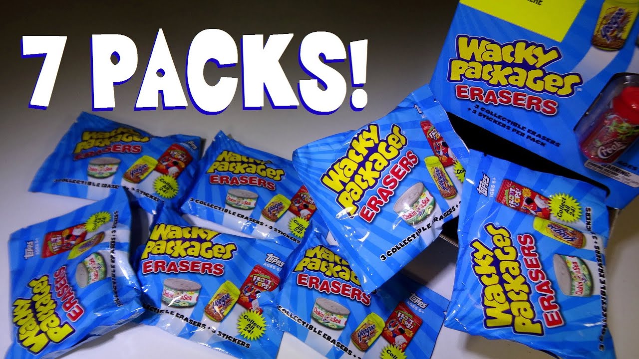 Opening Blind Bags: Wacky Packages ERASERS and Stickers (PART 2)! - YouTube