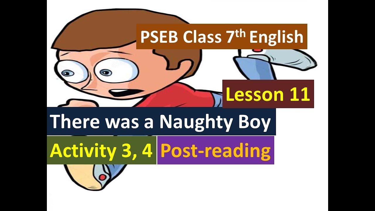 PSEB 7th Class English Lesson 11 There Was A Naughty Boy Activity 3 4 pseb-7th-class-english-lesson-11-there-was-a-naughty-boy-activity-3-4