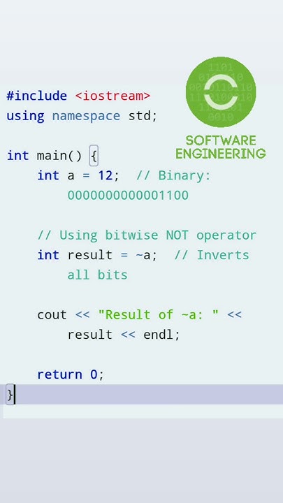 Bitwise Not operator in CPP language / Bitwise Operator Not operator / Bitwise Operator ...
