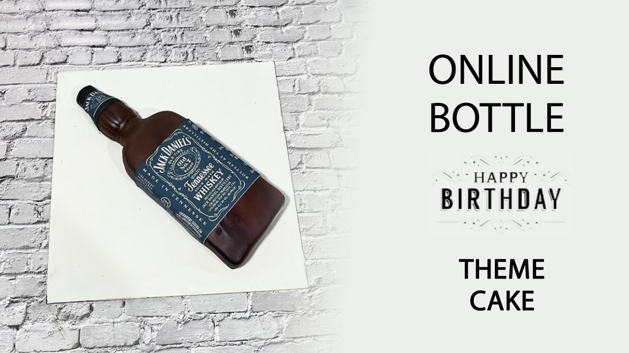 How to Make A Liquor Bottle Theme Cake | Online Bottle-Shaped Cake ...