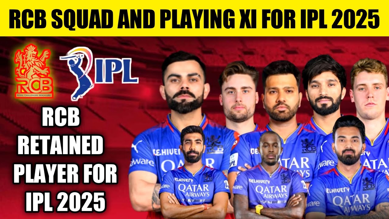 IPL 2025 : RCB Retained Players Name | RCB Squad and Playing XI for IPL ...