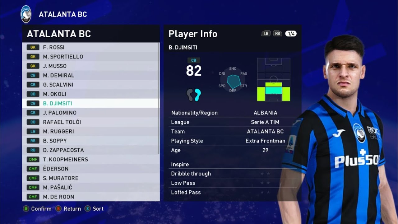 ATALANTA PLAYER FACEPACK, KITSPACK AND FILE EDIT | PES 2021| PC VERSION ...