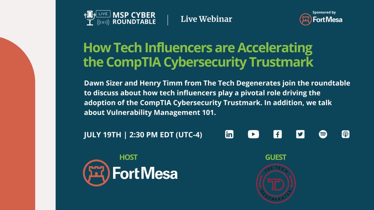 How Tech Influencers are Accelerating the CompTIA Cybersecurity Trustmark - YouTube