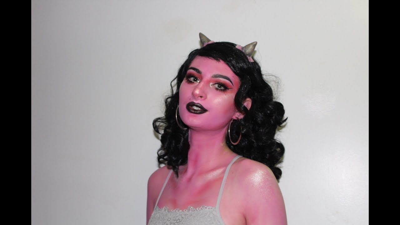 CUTE SHE DEVIL SFX MAKEUP TUTORIAL FOR HALLOWEEN 2018 - YouTube