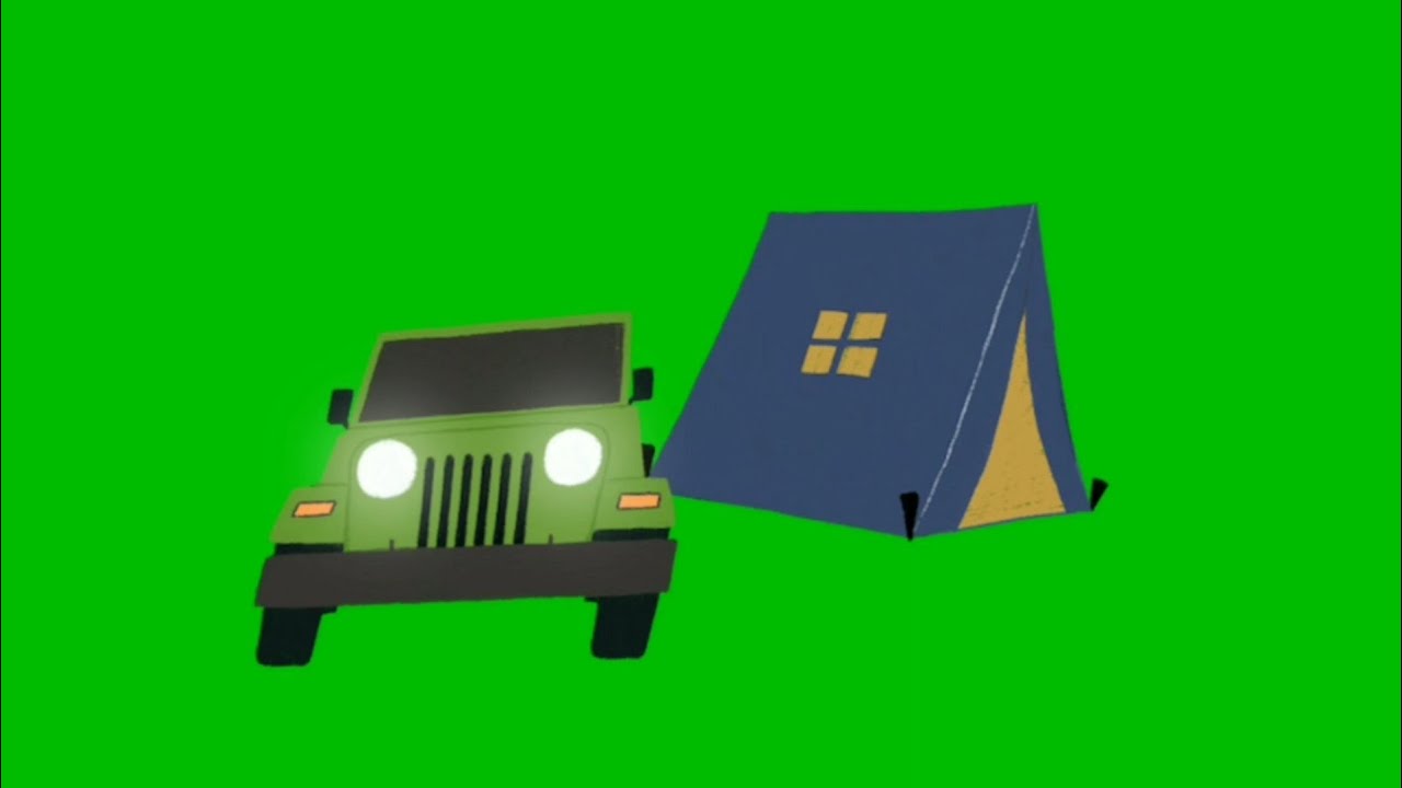 Camping tent green screen Animation effect HD footage - YouTube