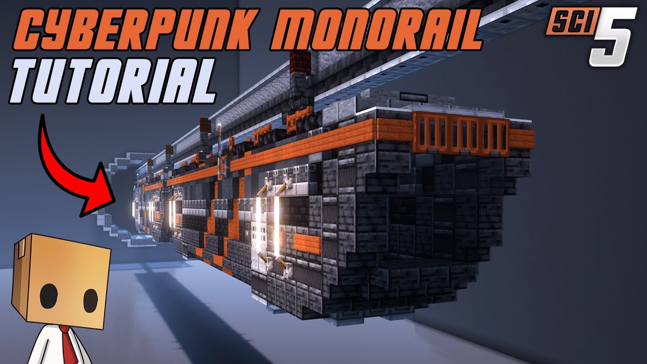 How to build an EPIC Cyberpunk Monorail in Minecraft (with download ...
