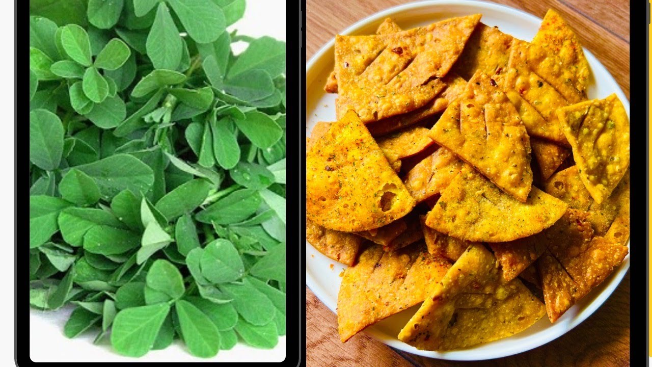 Methi Triangle Namkeen Recipe | how to Make Wheat flour Namkeen | नमकीन ...