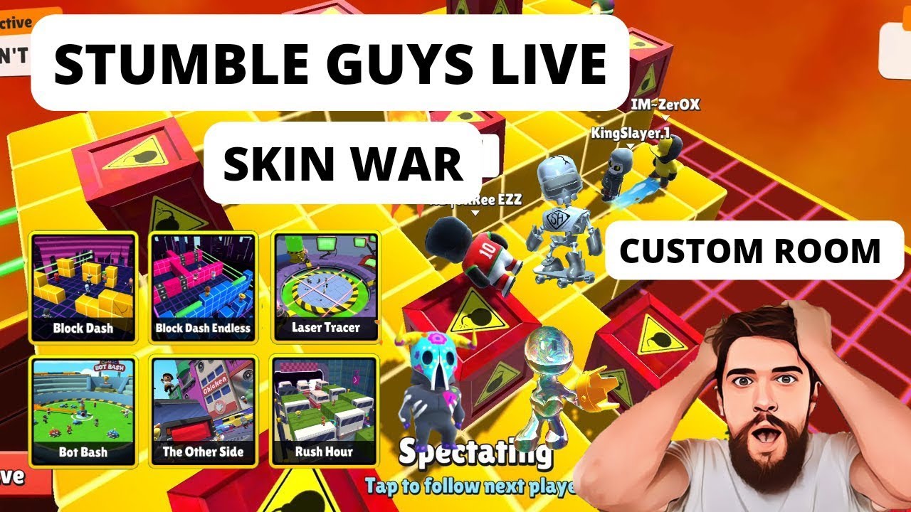 STUMBLE GUYS LIVE | UNLIMITED BLOCK DASH ROOM CODE 😍 INW SERVER # ...