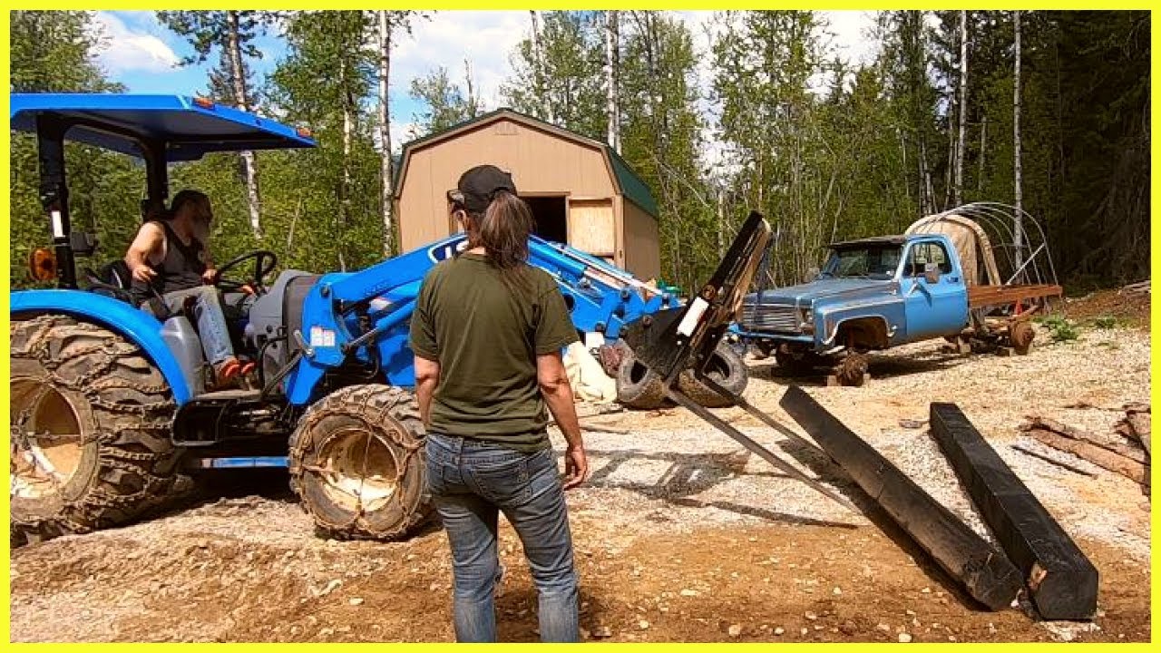 How We are Installing a SOLID Base for Our Frontier Portable Sawmill ...
