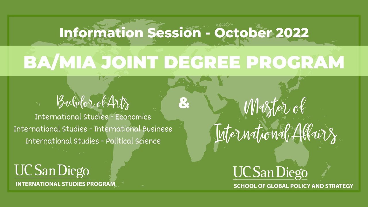 Info Session - International Studies Program BA/MIA Joint Degree ...