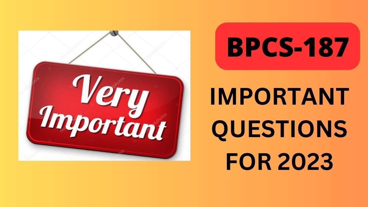 BPCS-187.. Managing Human Resources... Important questions list - YouTube