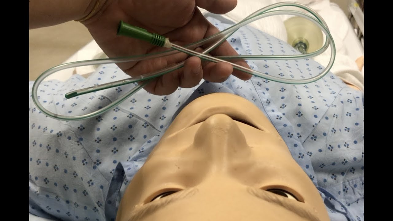 Manikin's nasogastric tube insertion with Magill forceps - YouTube