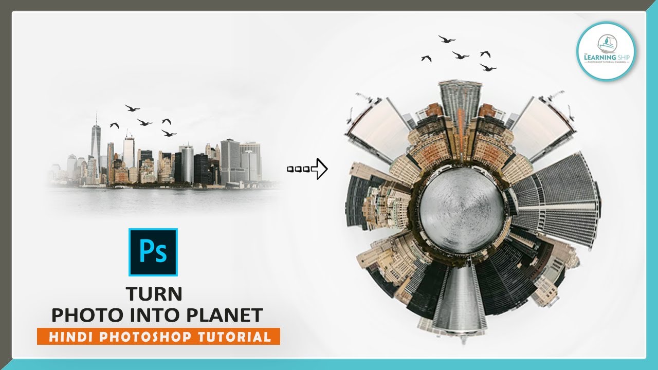 Turn Photo into Planet | 3D Tiny Planet Effect | Hindi Photoshop ...