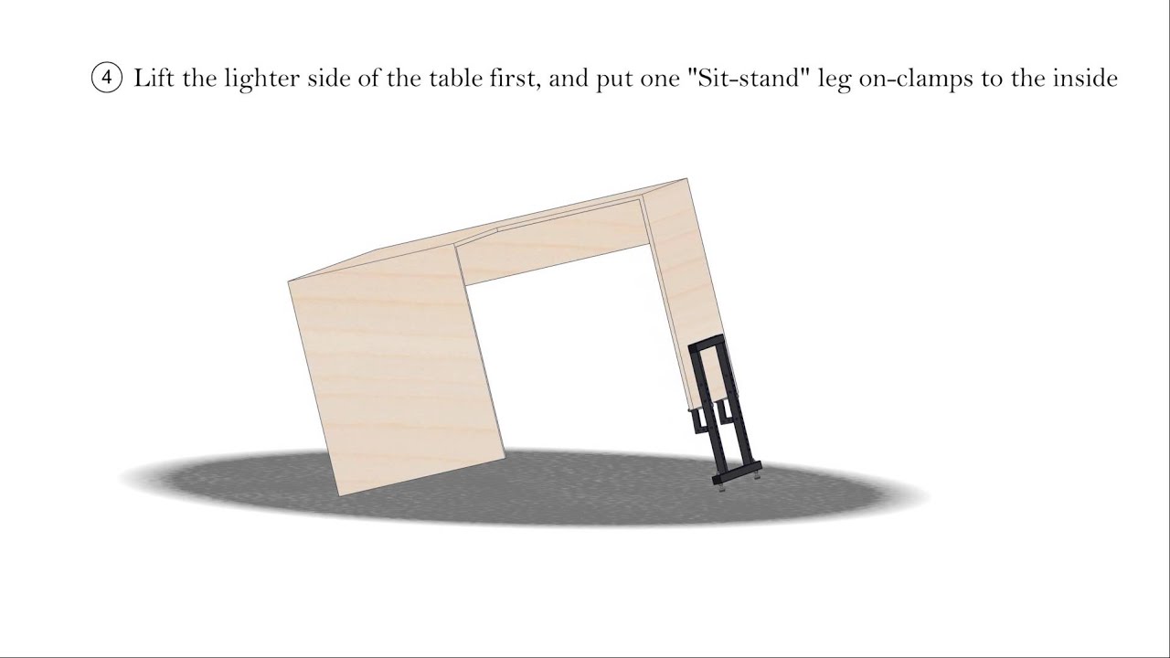 Sit Stand Office: Table raisers- Sit/Stand Raiser Leg - YouTube