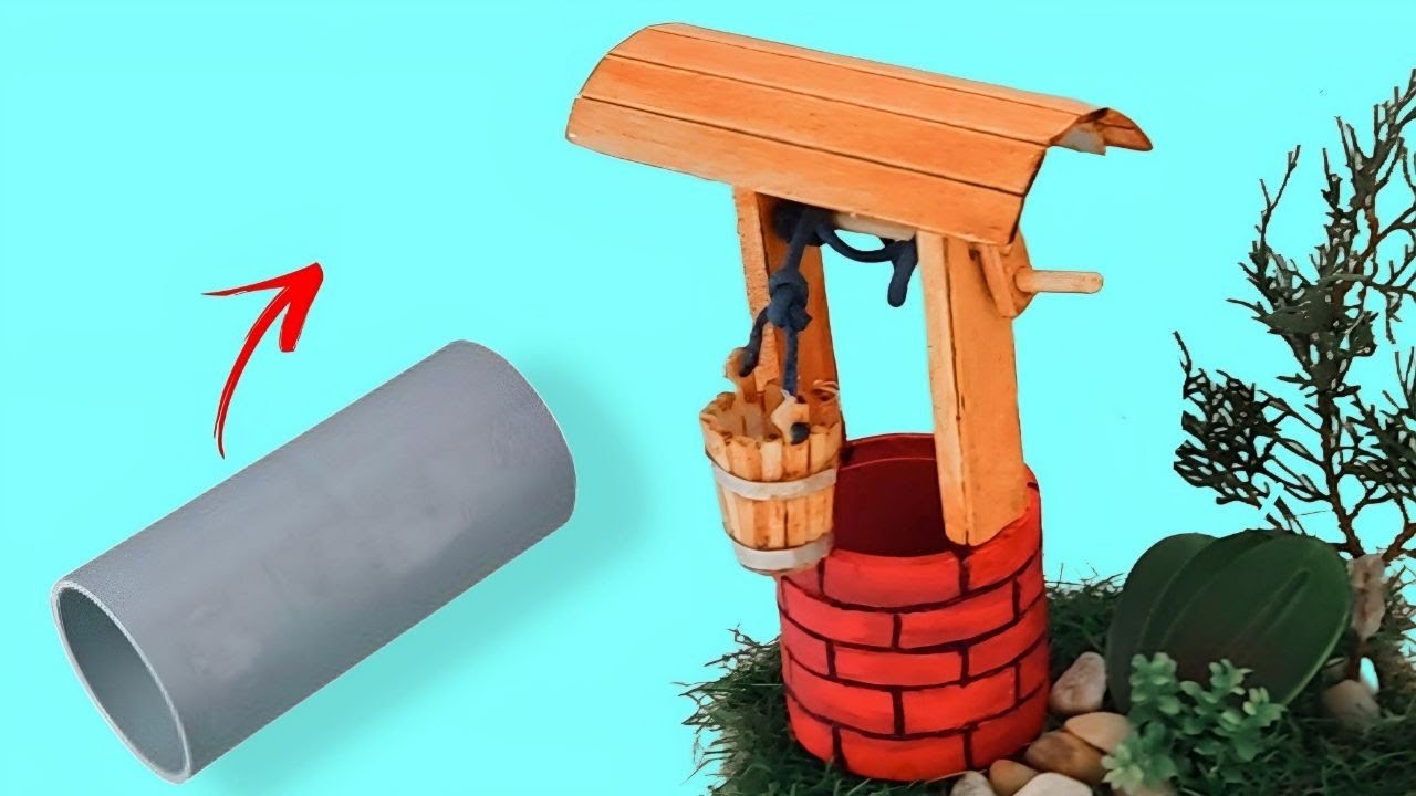 an amazing idea to build a miniature water well using simple tools do ...