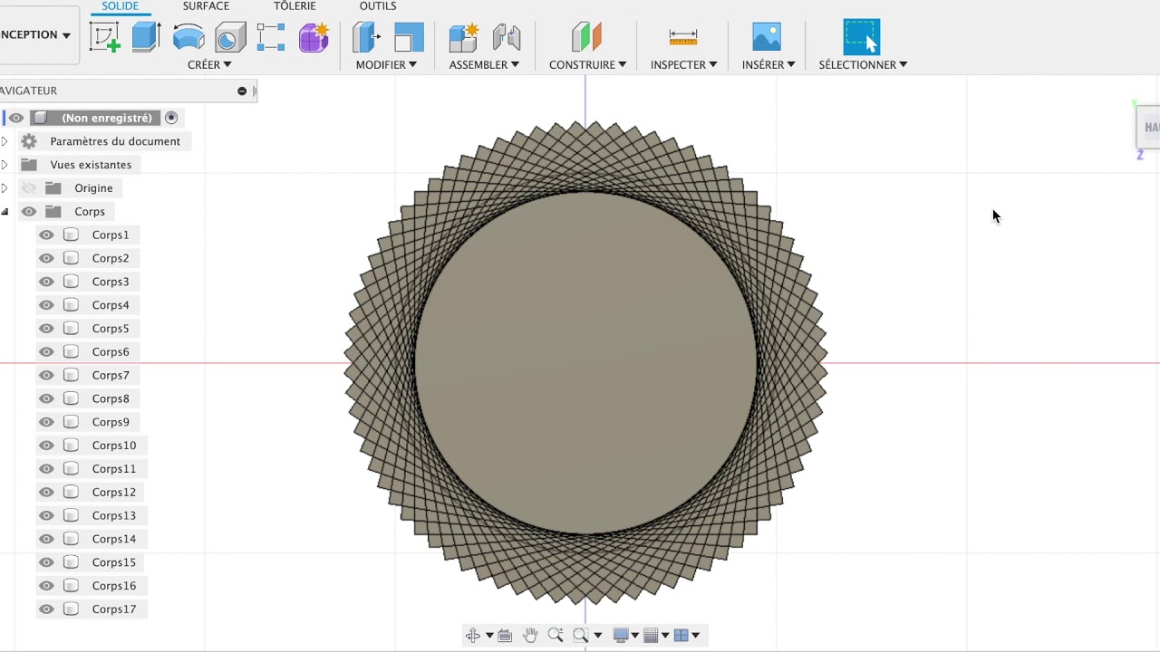 Création d'une roue crantée facilement - YouTube