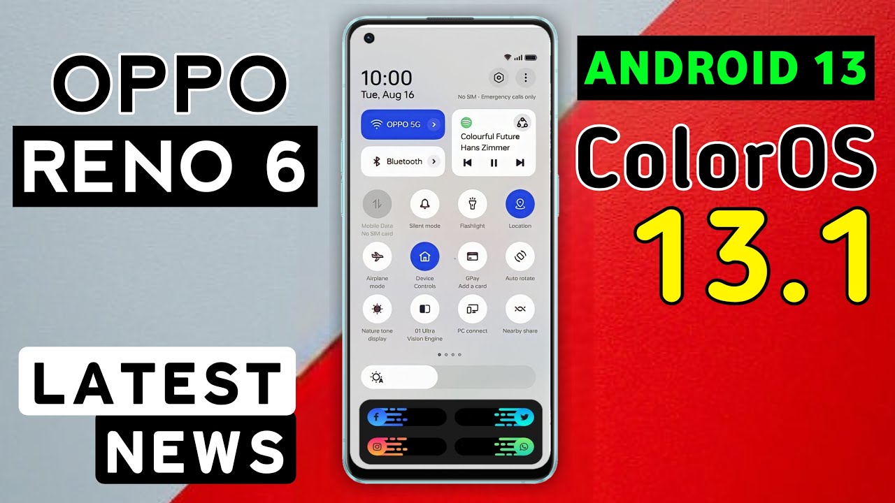 Oppo Reno 6 5G ColorOS 13.1 Update | Oppo Reno 6 New Update Android 13 #Opporeno6 - YouTube