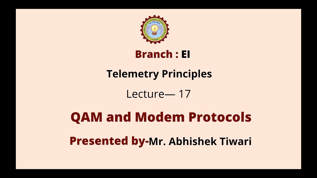 Telemetry Principles | Modem Protocol & QAM | AKTU Digital Education ...