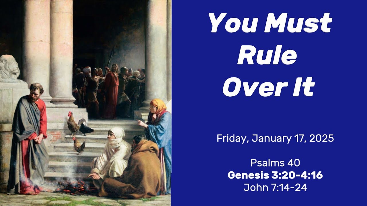 You Must Rule Over It - YouTube