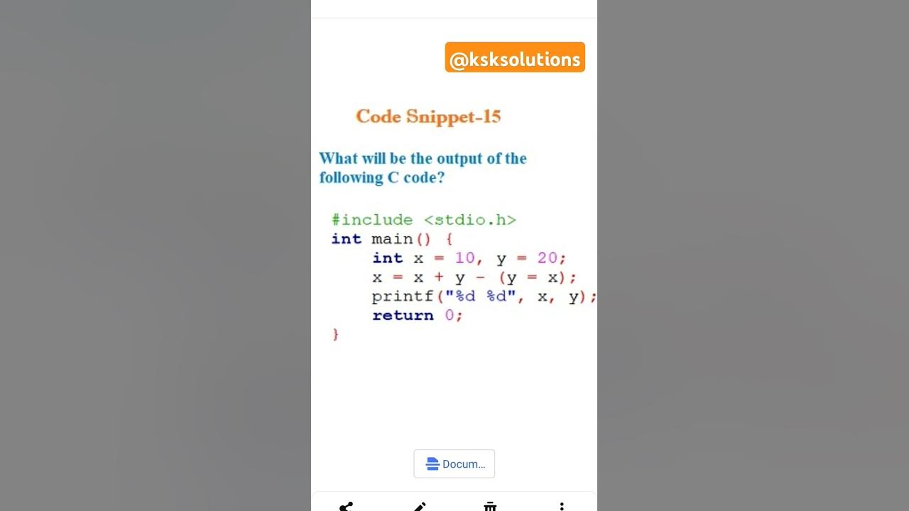 C Code Tips 15 What Will Be The Output Of The C Code Tricky C Puzzles C Coding Tips Youtube