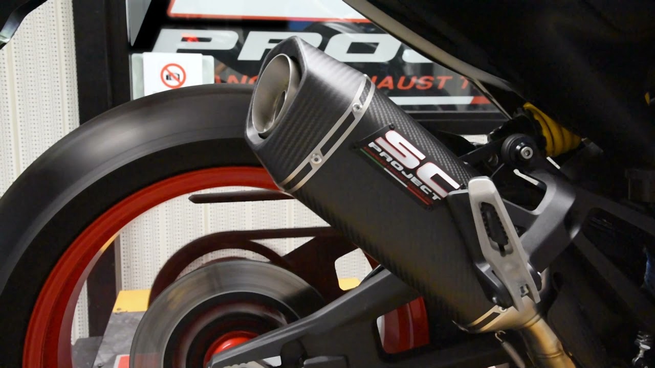 SC-Project SC1-S muffler for Ducati Monster 937 - Street Legal - YouTube