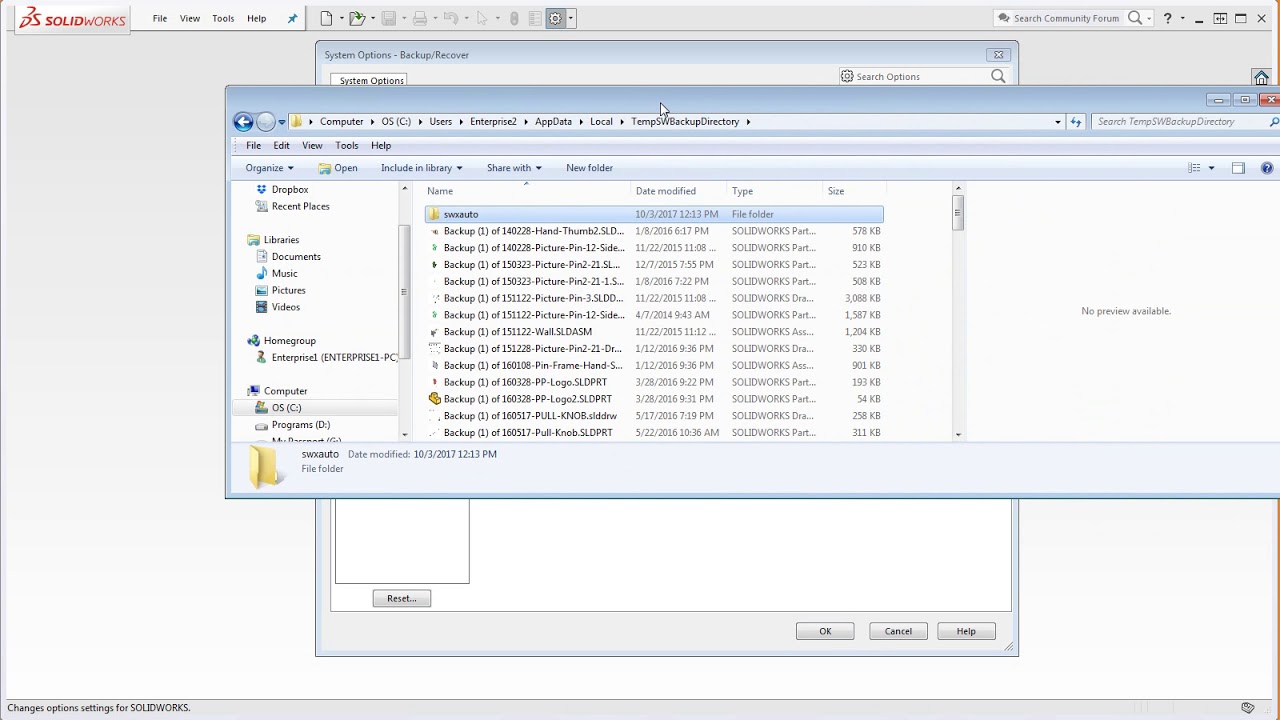 SolidWorks Q&A - 2 - SolidWorks Crashed! Finding the Auto-Recovery ...