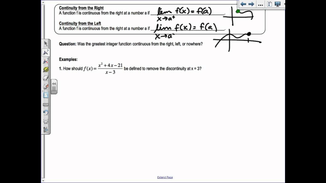 Section 2 3 Ap Calculus Continuity Youtube