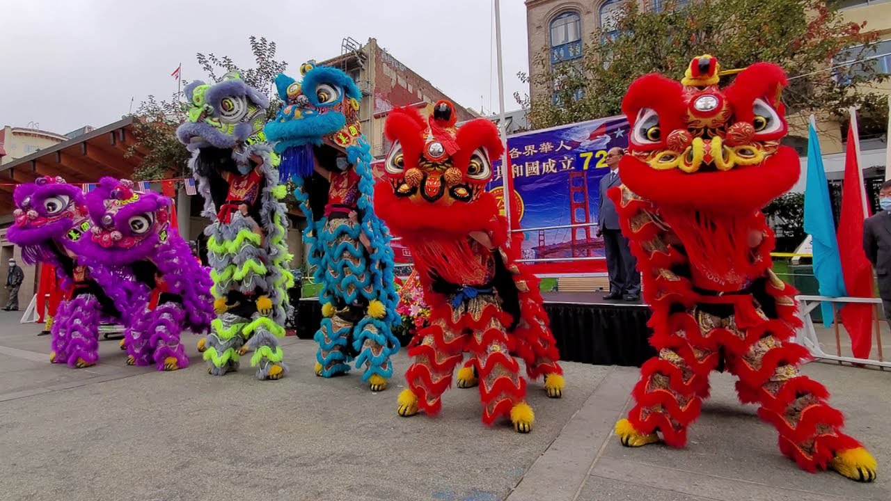 LION DANCE China National Day Celebration & Flag Raising Ceremony ~ San ...