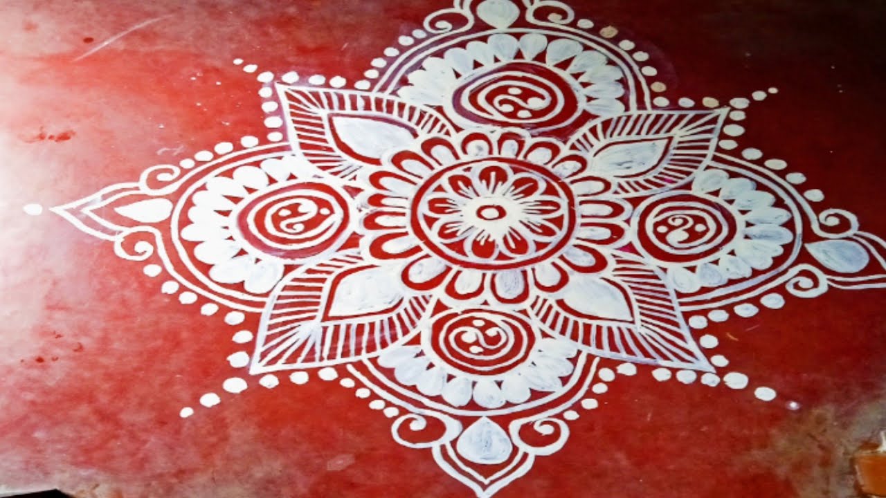 Easy and Beautiful alpona design 😍 - YouTube